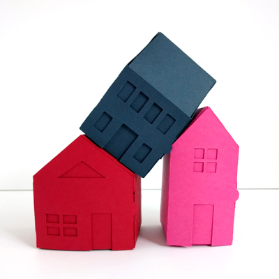 Welcome to the neighborhood (of little paper houses) - yeiou paper objects