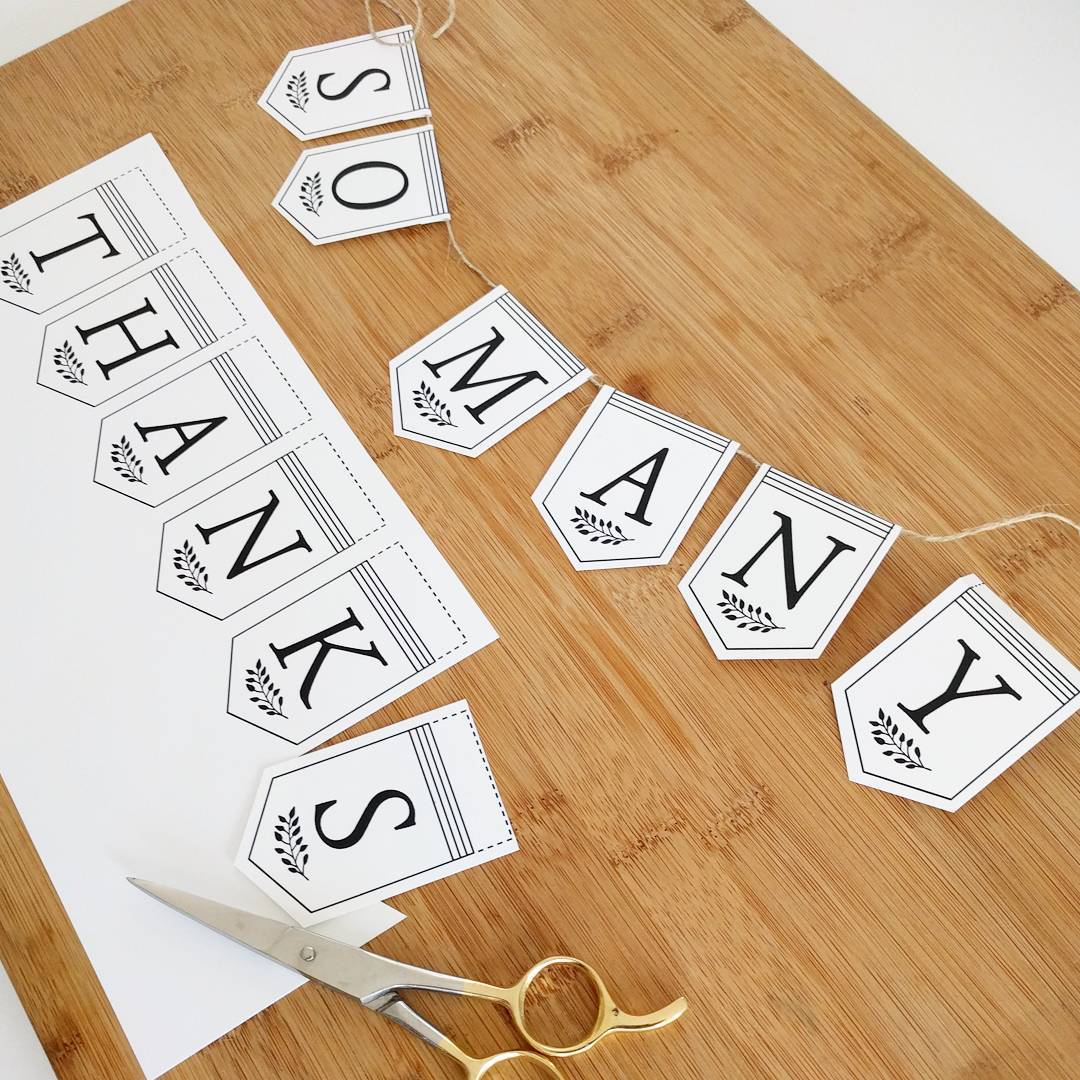 So Many Thanks - a free printable project - yeiou paper objects