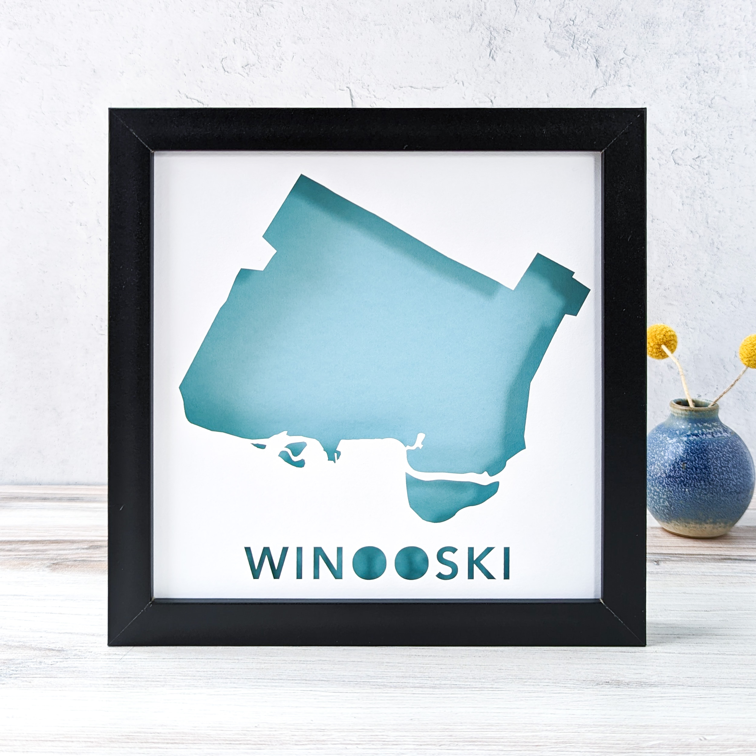 Winooski, Vermont Map Art - yeiou paper objects